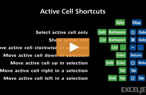 Excel Shortcut: Select active cell only | Exceljet